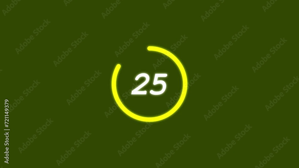 Digital countdown clock timer in 30 seconds to zero second, Minimal ...