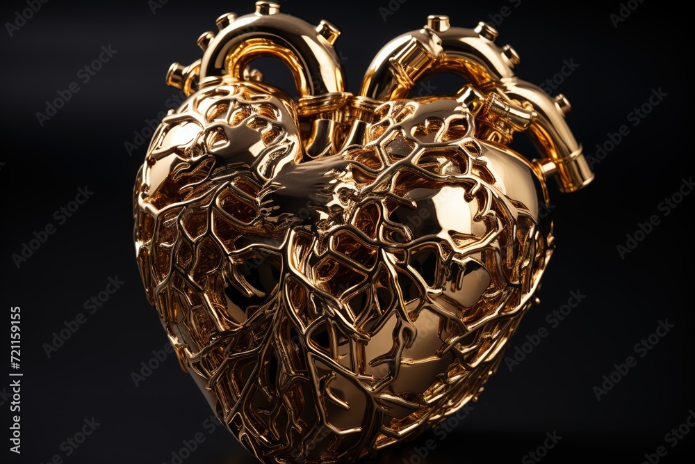 Golden Lifeforce: A Breathtaking Sculpture Capturing the Human Heart ...