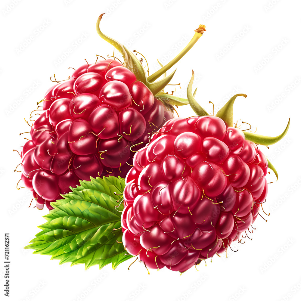 Tayberry isolated on transparent background. Clipping path included ...