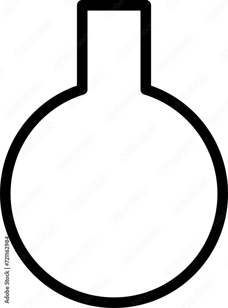 Transparent PNG vector image of a round bottom flask. The flask is ...