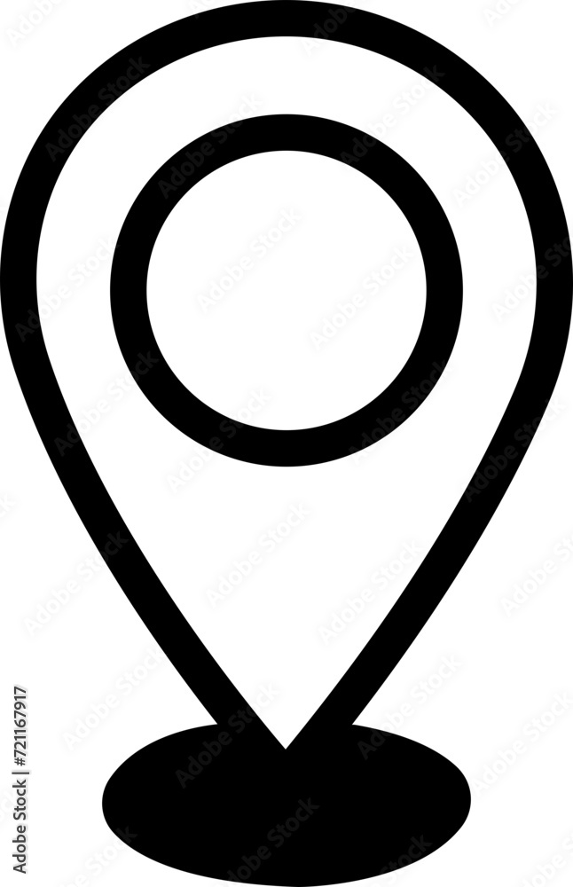 Location pin icon. Map pin place pointer. GPS location symbol in trendy ...