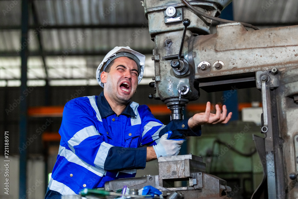 Male accident Arm-wrenching machinery occurred while working in steel ...