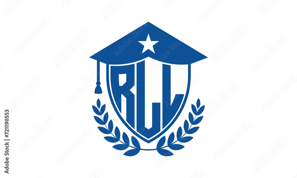 RLL three letter iconic academic logo design vector template. monogram ...