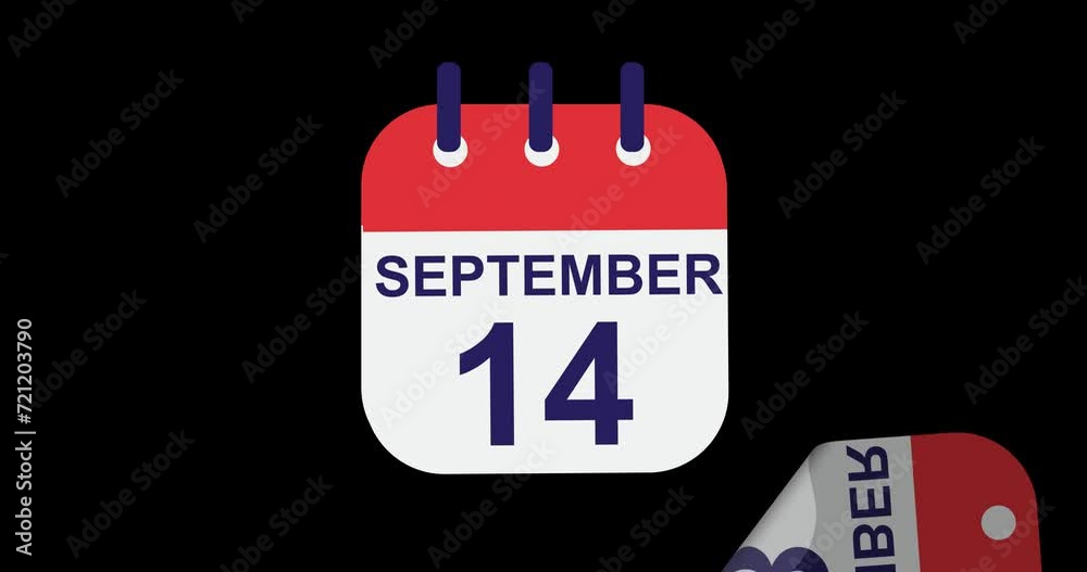 Interactive September Calendar Animation: Counting from 1st to 31st ...