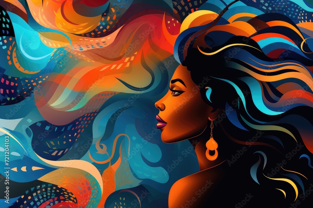 Black history month. Women's History Month: future is female. Black ...