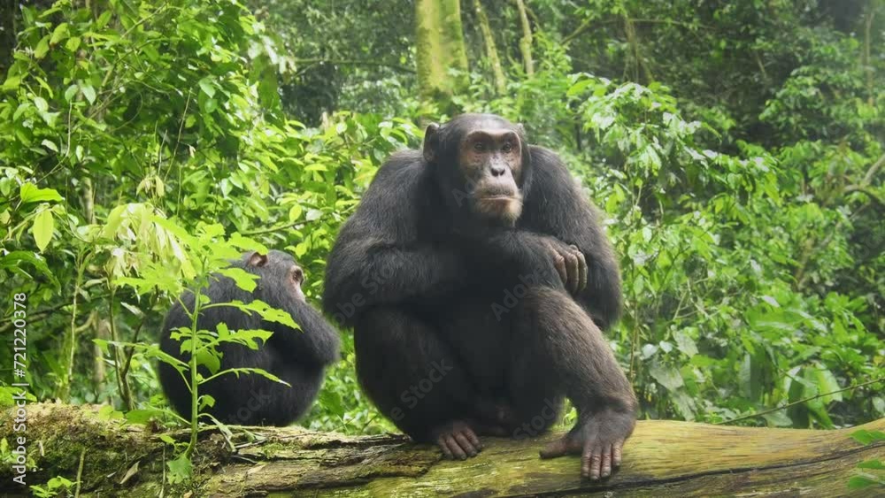 Common or Robust Chimpanzee - Pan troglodytes also chimp, great ape ...