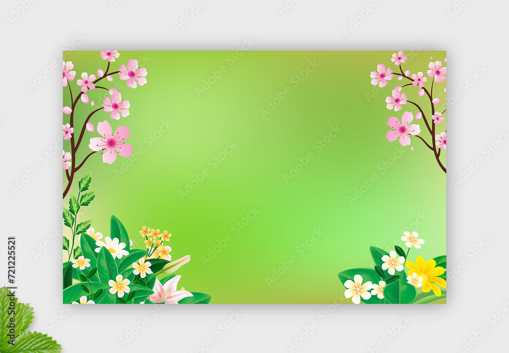 Realistic Spring Background Layout Stock Template | Adobe Stock