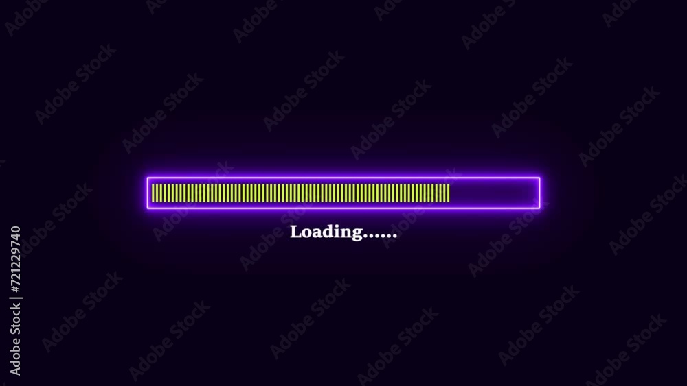 Loading Progress Bar Moving Installation Loading Bar Animation Isolated On A Black Background