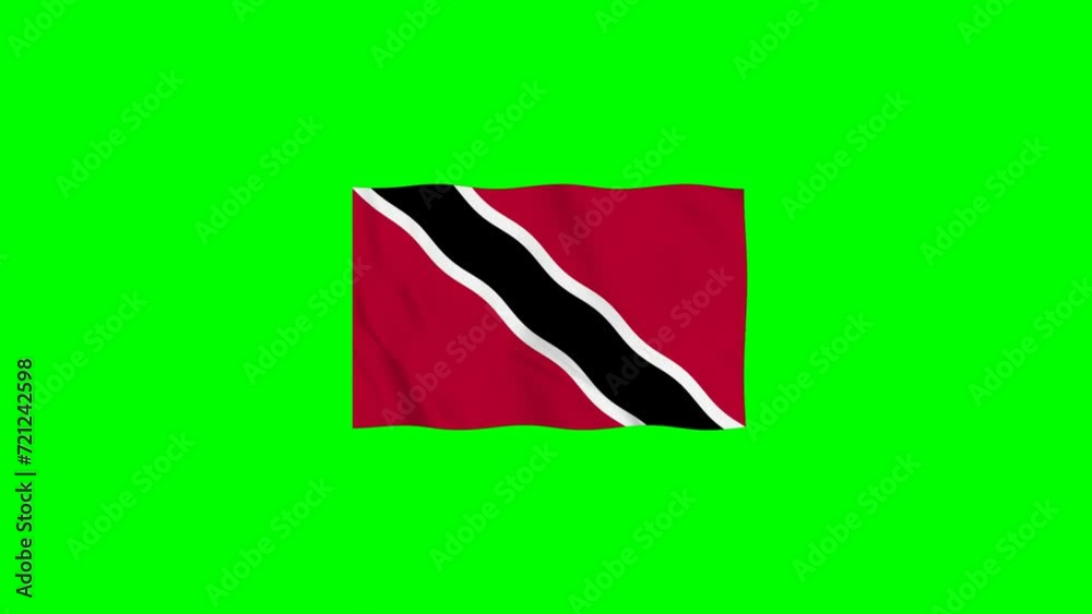 Trinidad and tobago Vector Waving Flag Motion loop 4K Resolution with ...