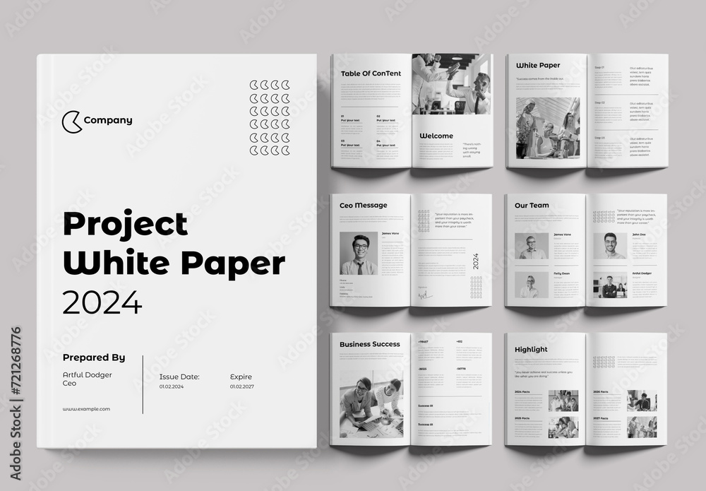 White Paper Layout Stock Template | Adobe Stock