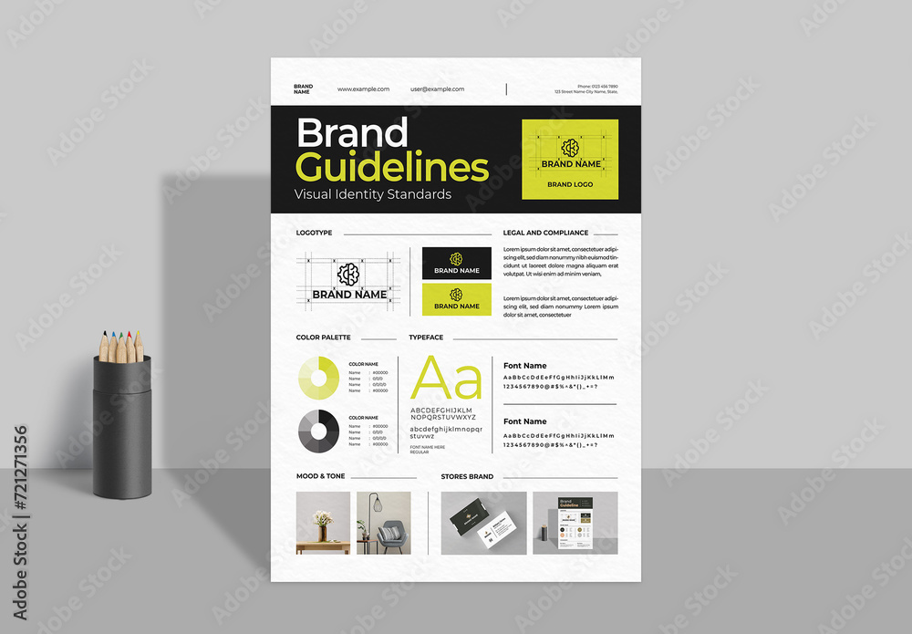 Brand Guidelines Poster Template Stock Template | Adobe Stock