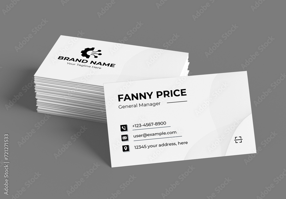 Business Card Template Layout Design Stock Template | Adobe Stock