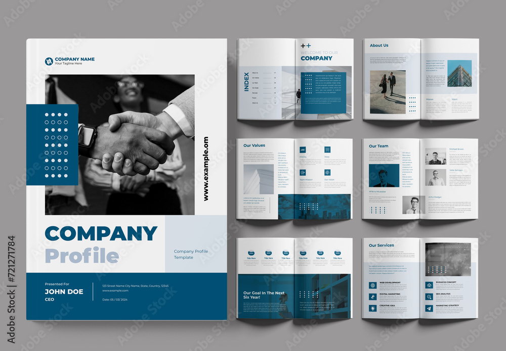 Company Profile Layout Stock Template | Adobe Stock