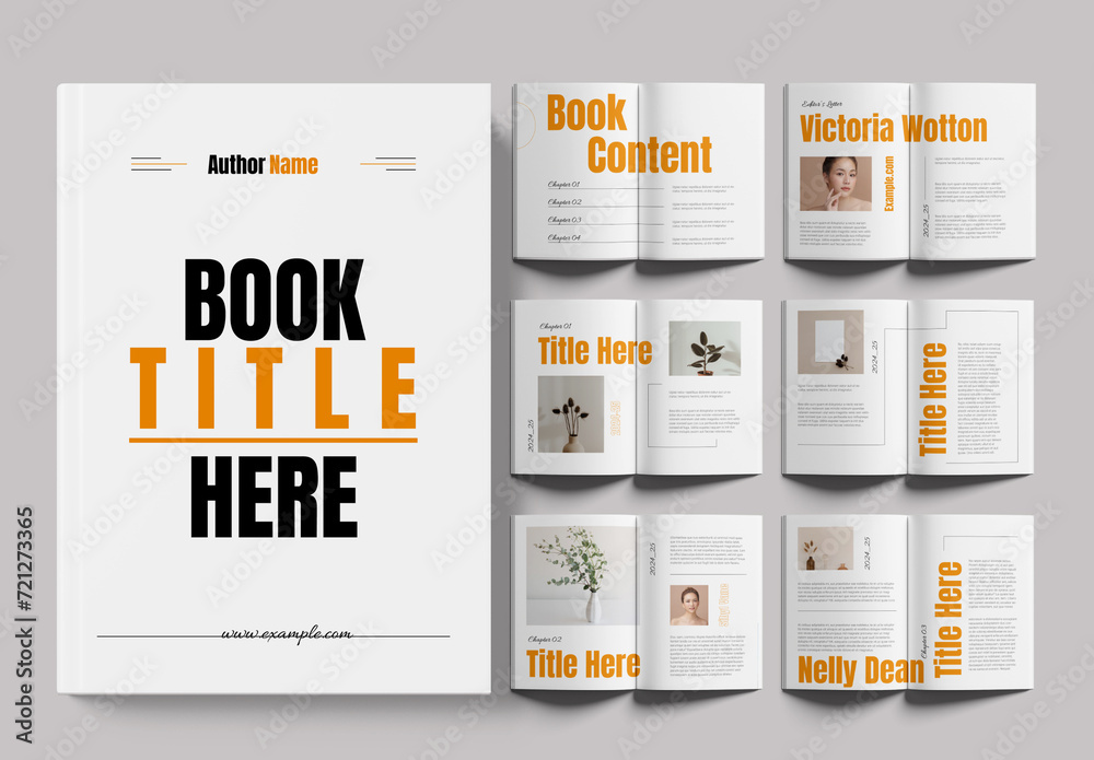 Book Template Layout Stock Template | Adobe Stock
