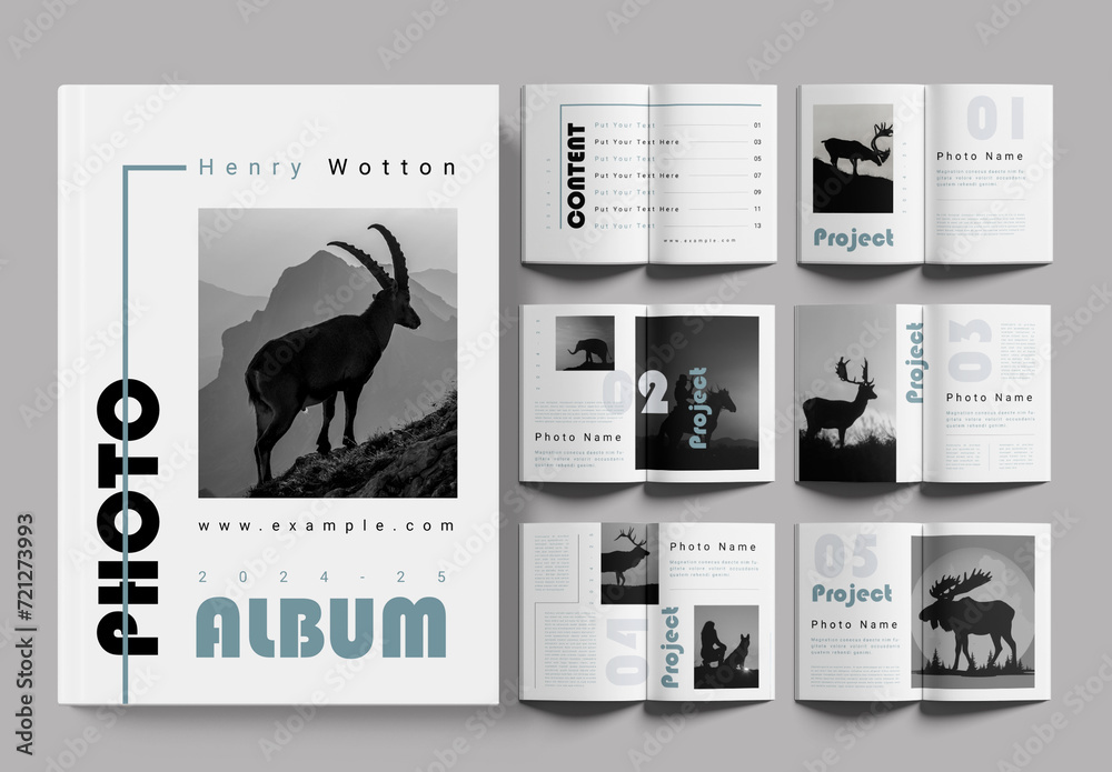 Photo Book Album Layout Stock Template | Adobe Stock