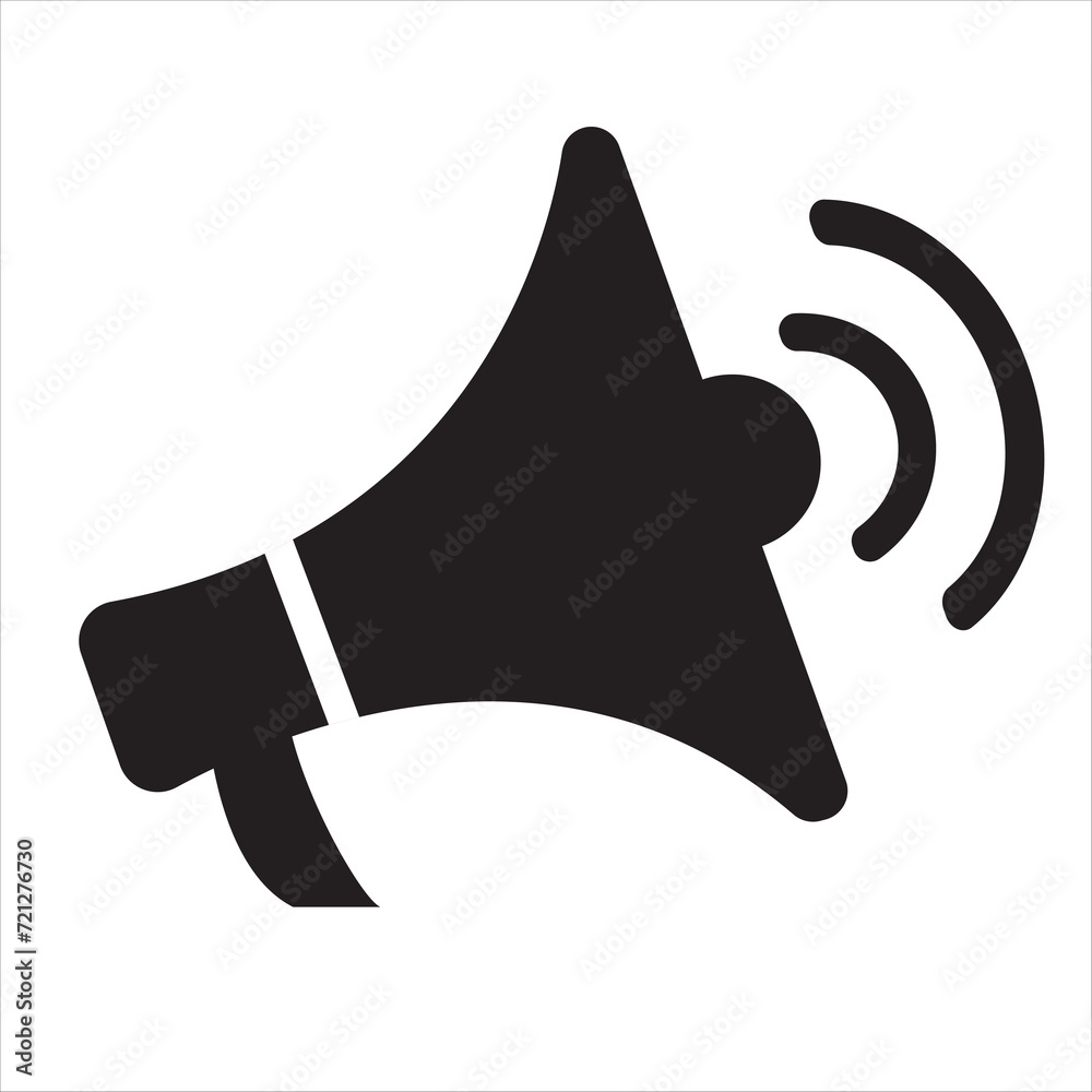 mega phone icon. Megaphone Icon Vector Logo Design Template. Stock ...