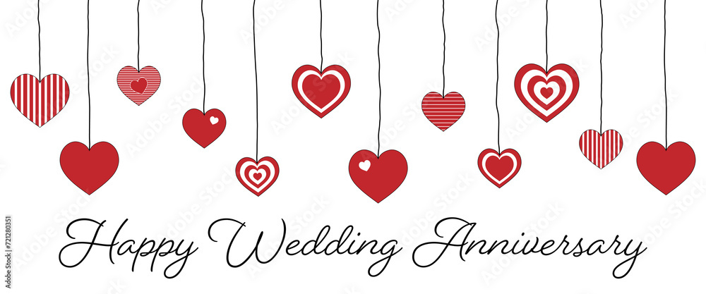 Happy Wedding Anniversary - Schriftzug in englischer Sprache - Alles ...