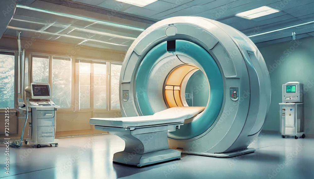 advanced mri or ct scan medical diagnosis machine at hospital lab as ...
