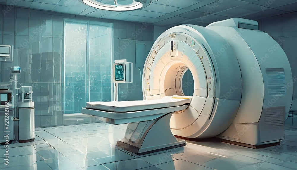 advanced mri or ct scan medical diagnosis machine at hospital lab as ...