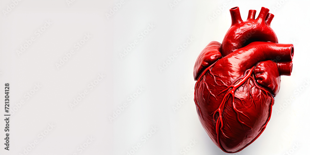 myocard, Red organ, human heart anatomy, realistic, detailed close up ...