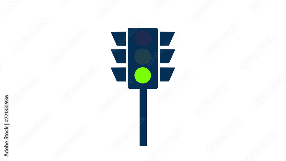 Traffic lights sign. Colored traffic light in glyph. Filled semaphore ...