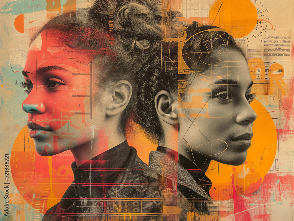Foto de Collage that portrays diversity, contemporary women's ...