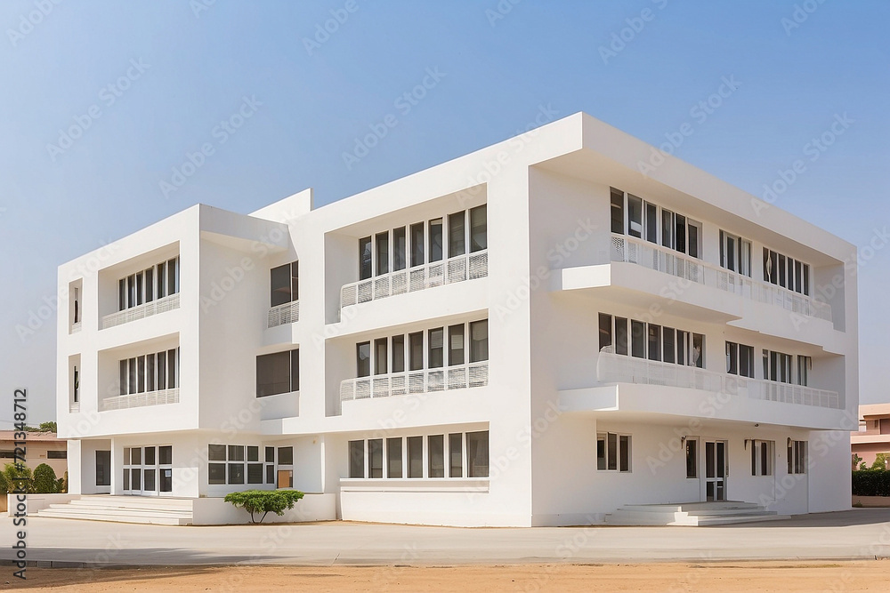 multi stored corner facing white building for college university and ...