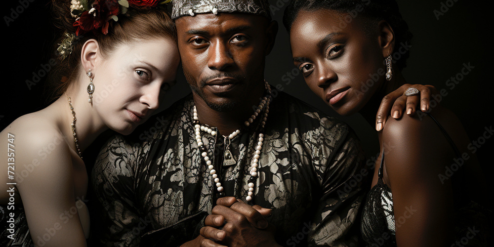 Photograph showing black and white intimate style. Manipulated ...