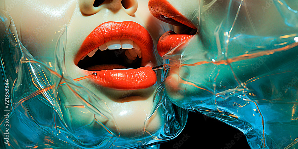 Emphasize the natural beauty of women's lips. Attention to anatomical ...