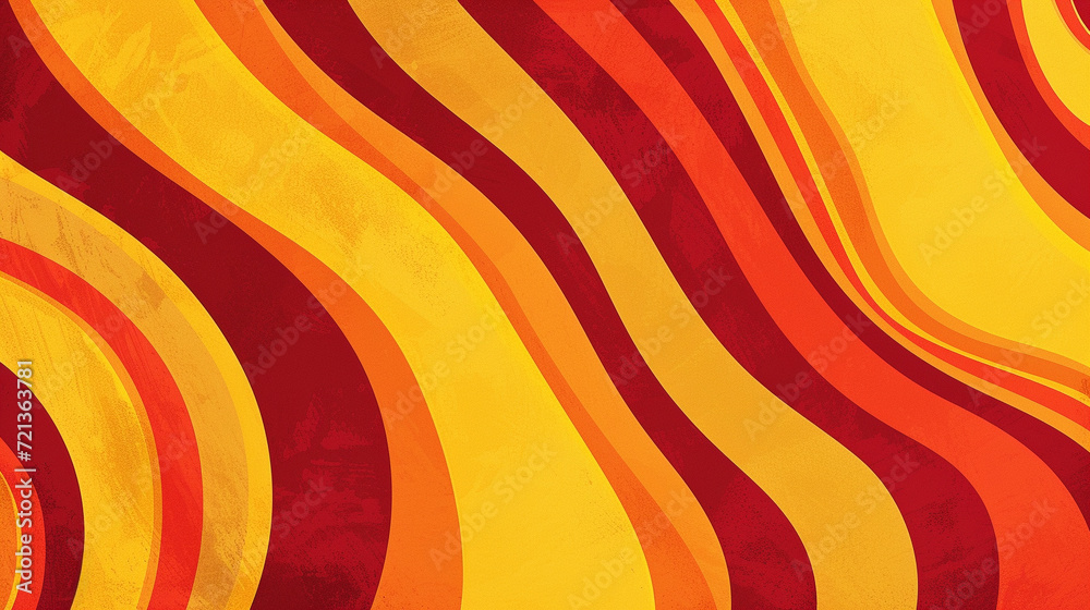 Red & yellow retro groovy background vector presentation design Stock ...