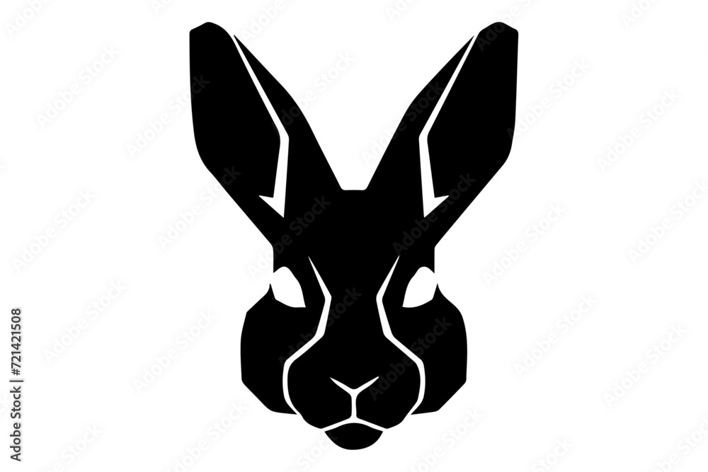 black rabbit, Rabbit Logo, Rabbit images, Editable Rebit Logo Isolated ...