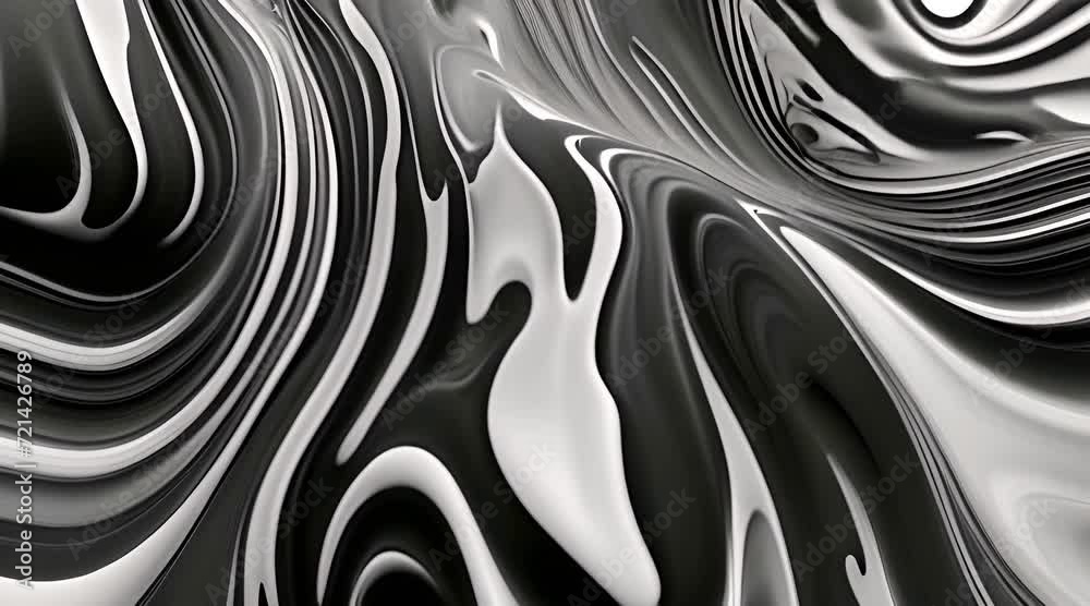Abstract Liquid black and white texture Organic background for visual ...