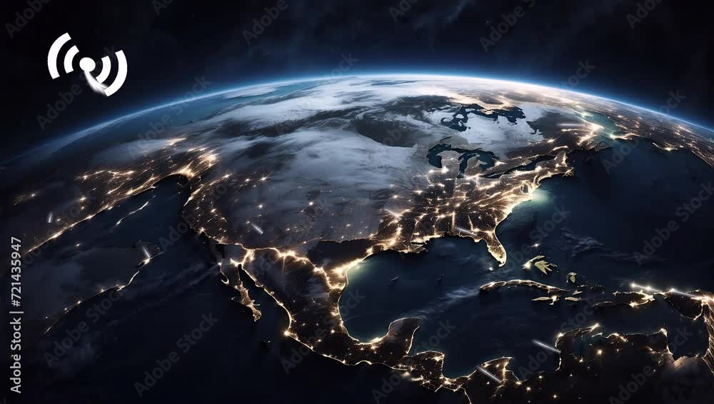 Animation of satellite transmissions showcases a global public internet ...