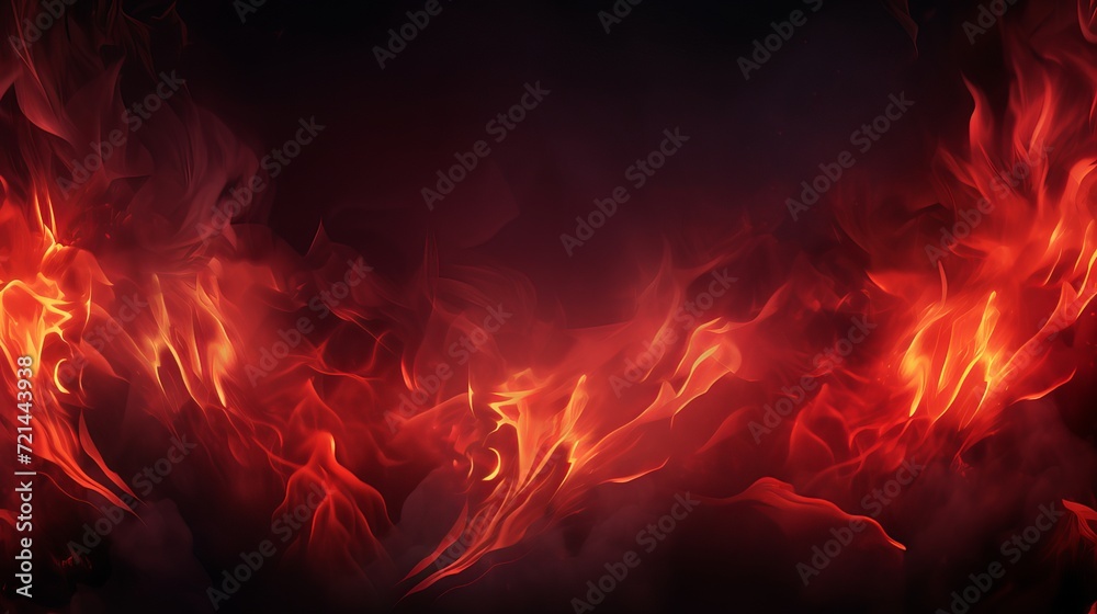 The background is dark flame and features a realistic image of a border ...