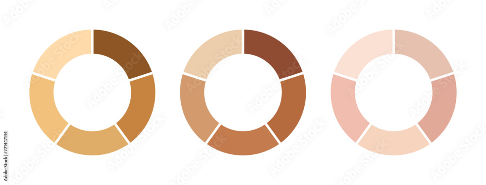 Human skin tone set light to dark in circle infographic style Skin tan ...