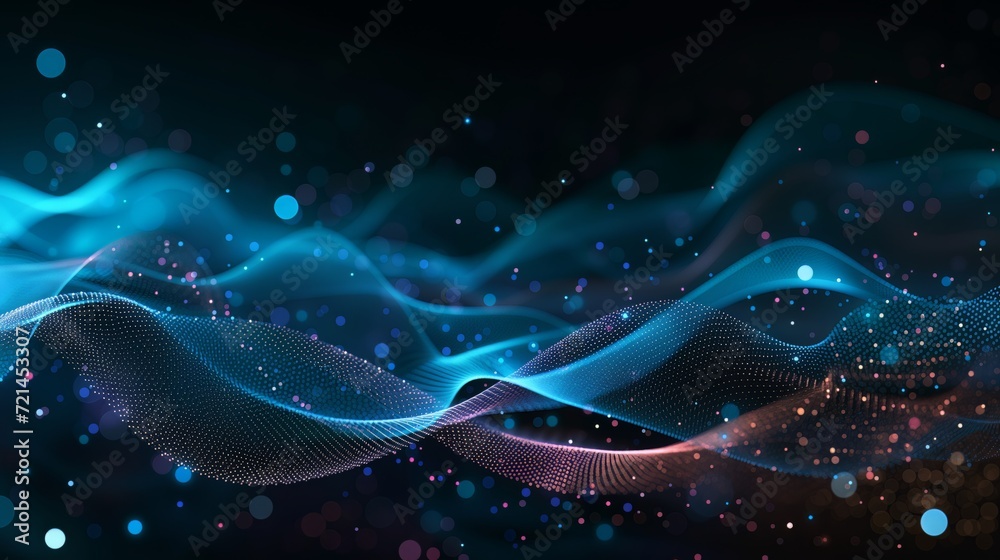 Data technology abstract futuristic blue science background . Low poly ...