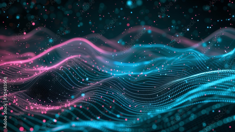 Data technology abstract futuristic blue science background . Low poly ...