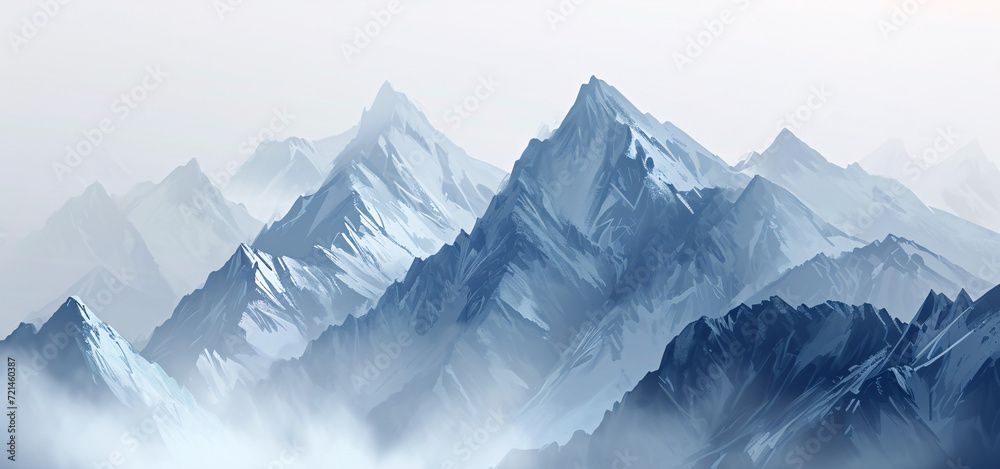 Majestic Mountain Peaks Amidst Misty Clouds: A Visual Journey through ...