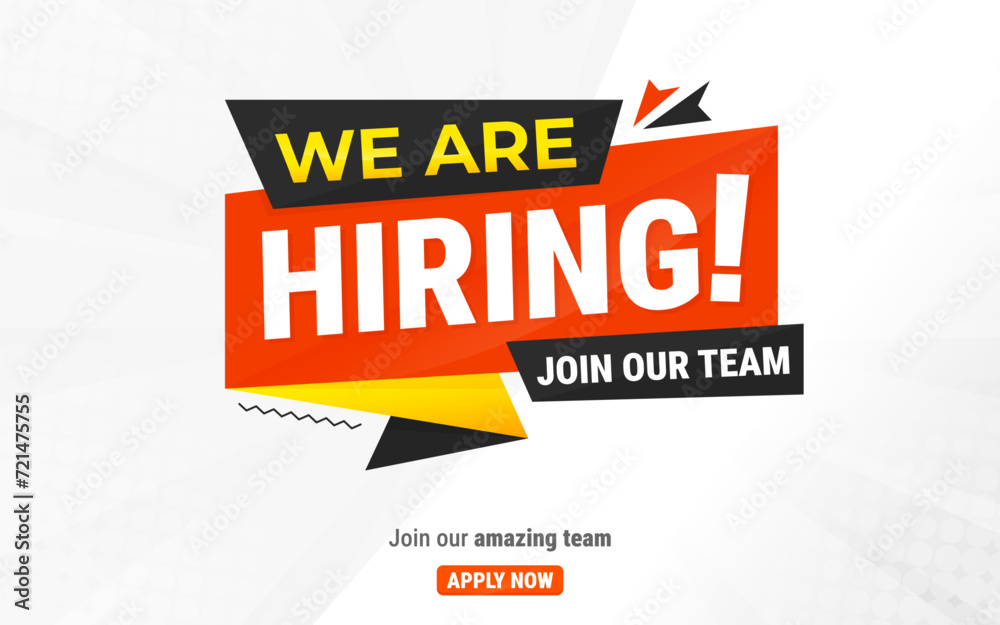 We're hiring banner design. We are hiring job announcement template ...