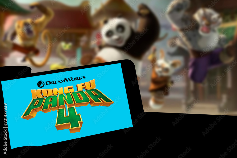 Buenos Aires, Argentina; 01-27-2024: kung fu panda logo is displayed on ...
