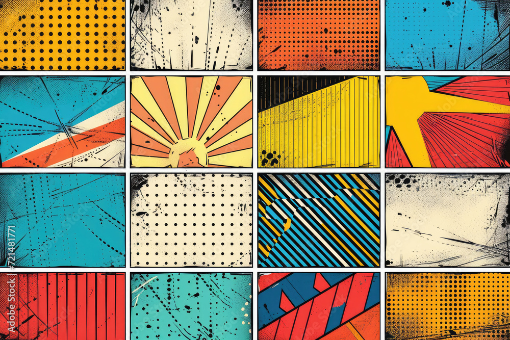 Big set of comic book backgrounds Stock Illustration | Adobe Stock