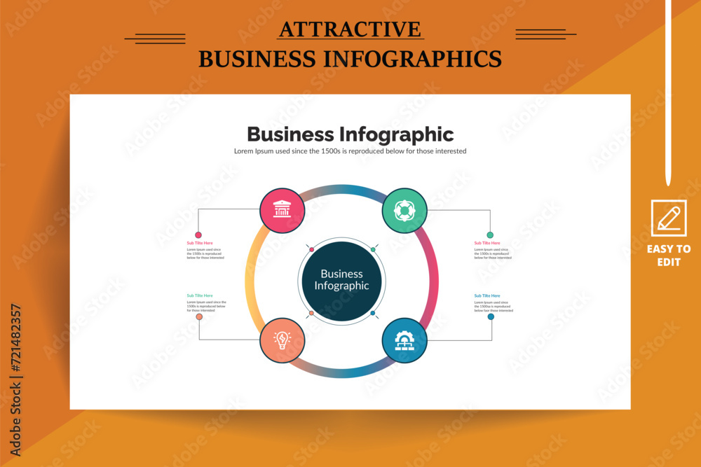 Vetor de modern design template for infographics, infographics business template 2024, company ...