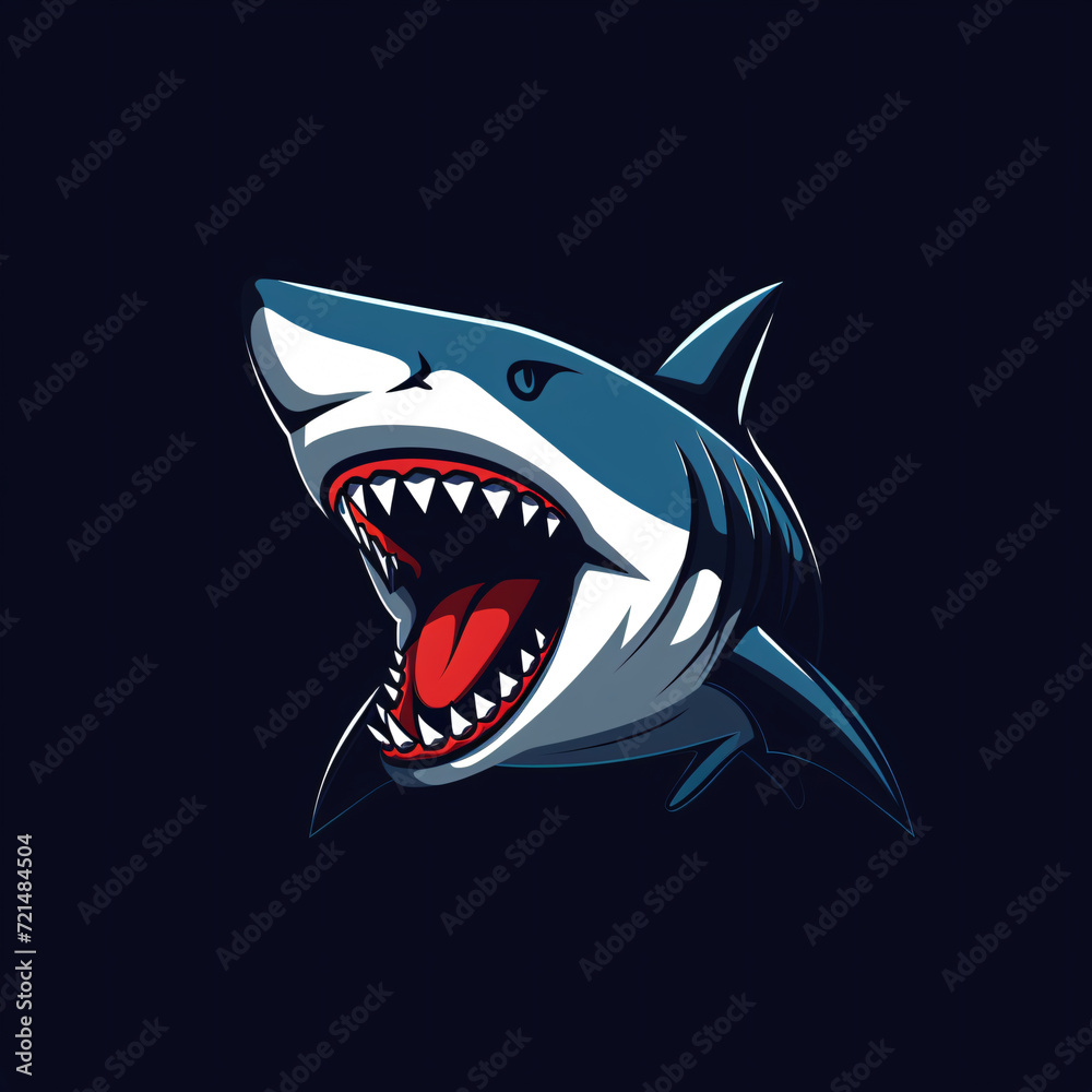 Fierce Shark Illustration - A Detailed Artwork Capturing the Intensity ...
