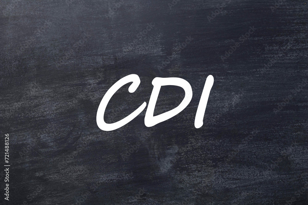 Contrat à durée indéterminée CDI tableau Stock Illustration | Adobe Stock