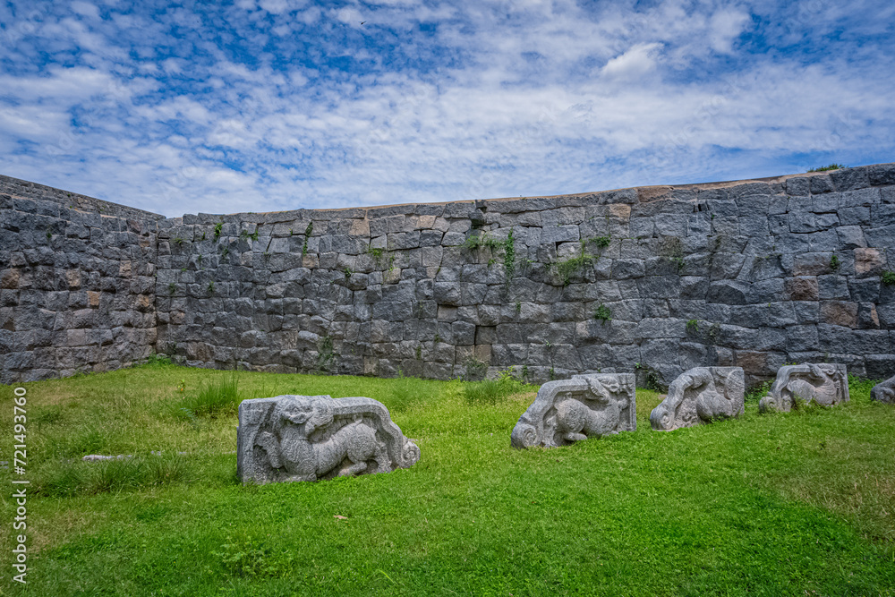 Elephant Tank at Gingee Fort or Senji Fort in Tamil Nadu, India. It ...