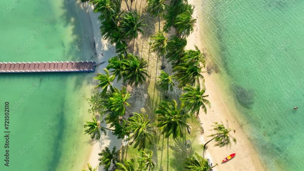 An aerial perspective of a stunning tropical island, featuring crystal ...