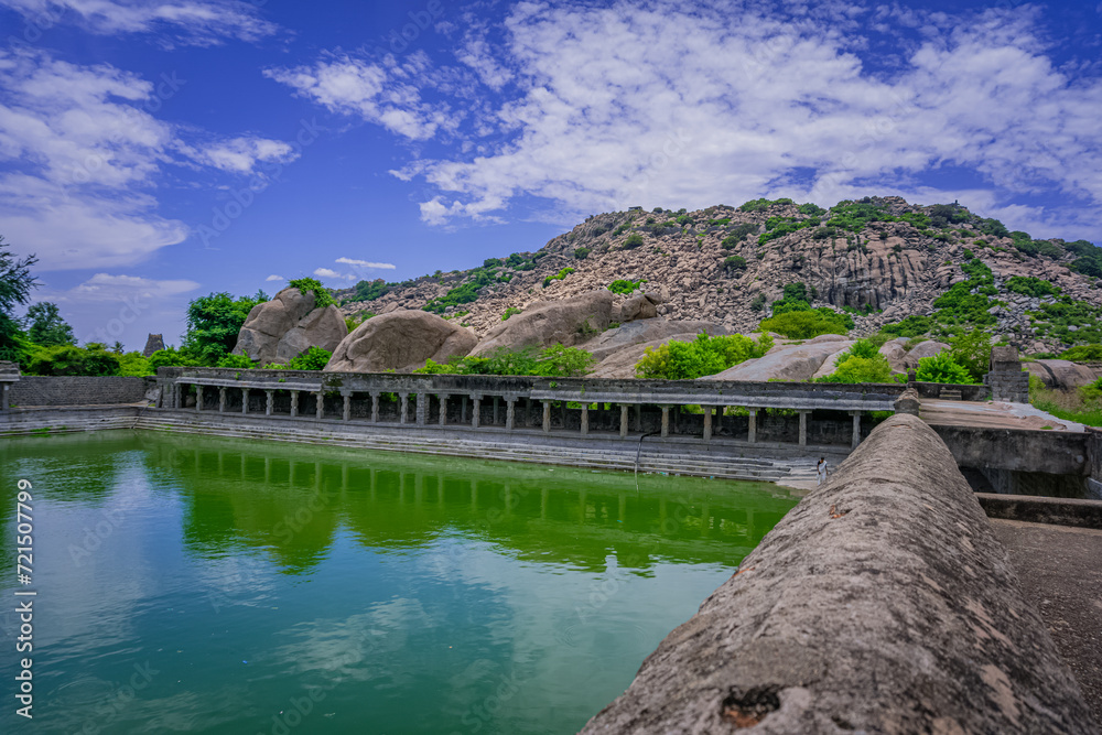 Elephant Tank at Gingee Fort or Senji Fort in Tamil Nadu, India. It ...