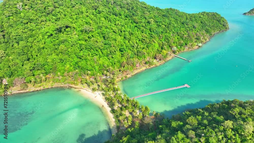 Aerial drone vista unveils a breathtaking tropical paradise - turquoise ...