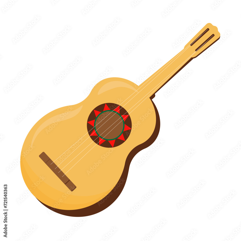 Guitarron. A Mexican stringed musical instrument. vector stock ...