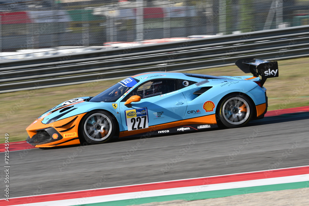 Scarperia, 29 September 2023: Ferrari 488 of team Pellin Racing drive ...